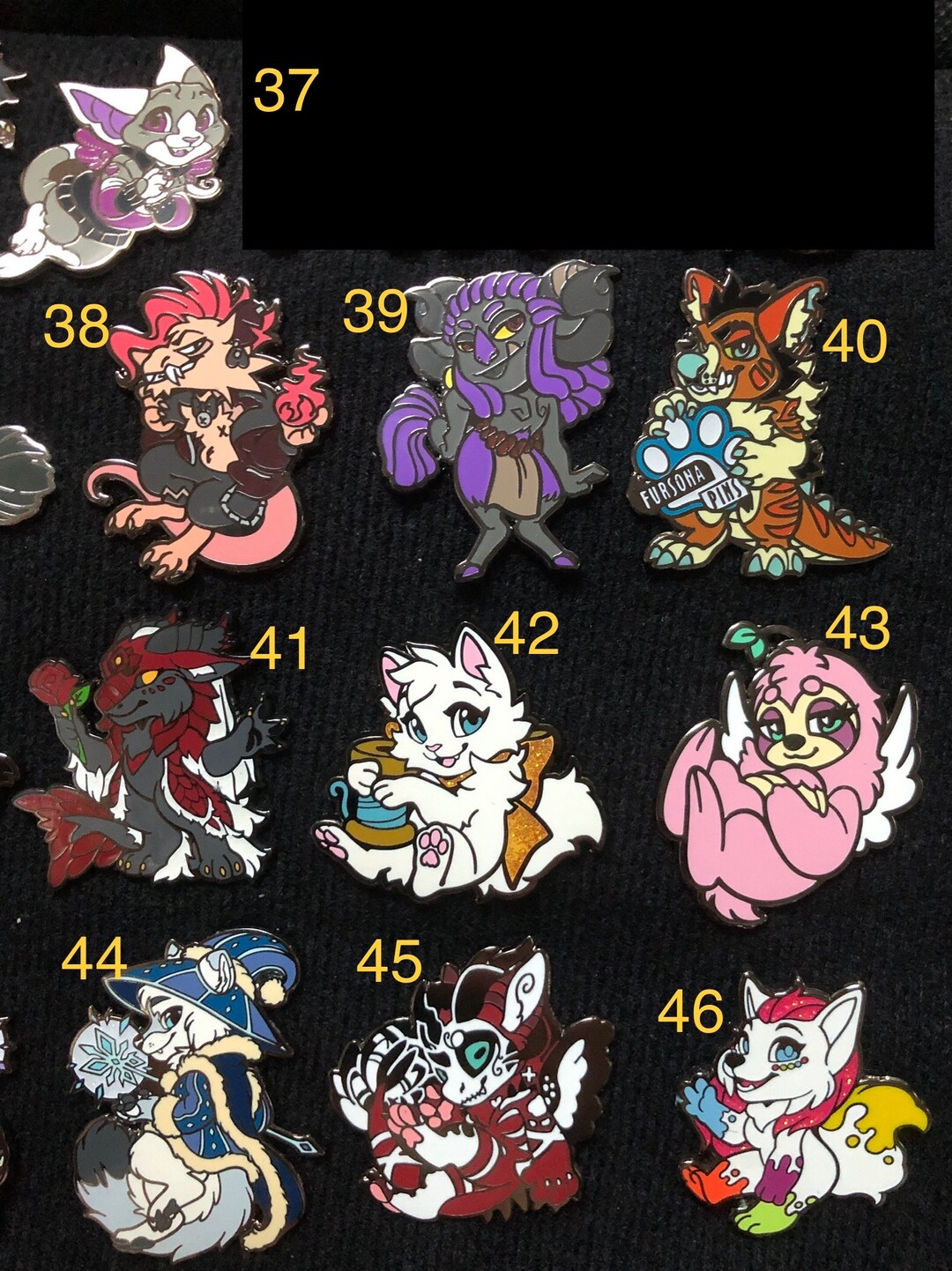 Fursona Pins Individual Animal Furry Character Enamel Pin 5 - Etsy