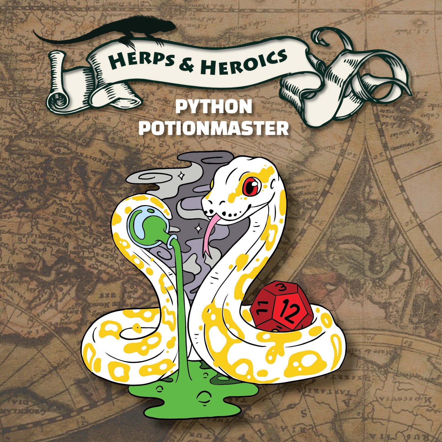 Python Potionmaster Ball Python Enamel Pin - Etsy