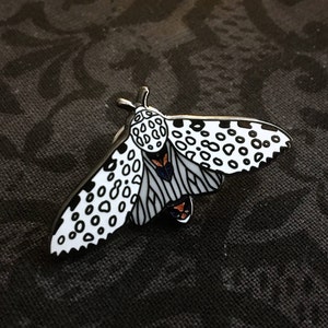 Leopard Moth Enamel Pin - Etsy