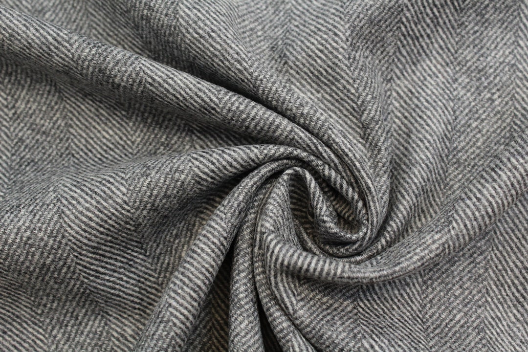 Lambswool Tweed Herringbone Design Fabric | DQ12 - Etsy