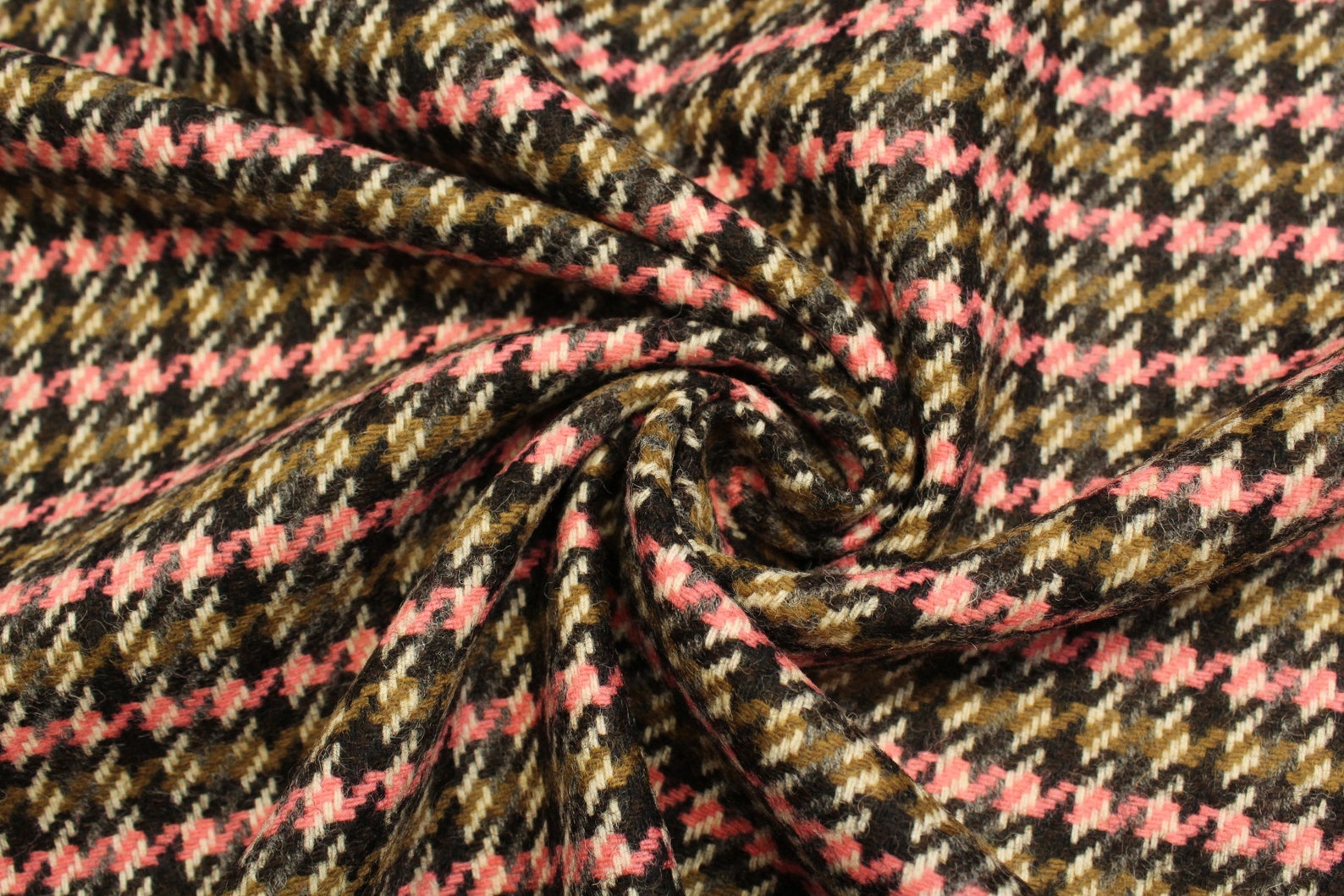Pure New Wool Classic Mini Check Tweed Fabric | DM94 - Etsy