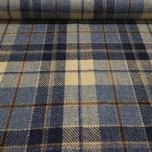 Pure Wool Plaid Tweed Fabric | DQ97 - Etsy