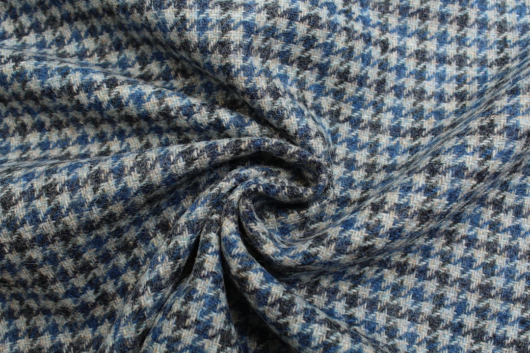 Pure New Wool Gun Club Check Tweed Fabric DQ49 - Etsy