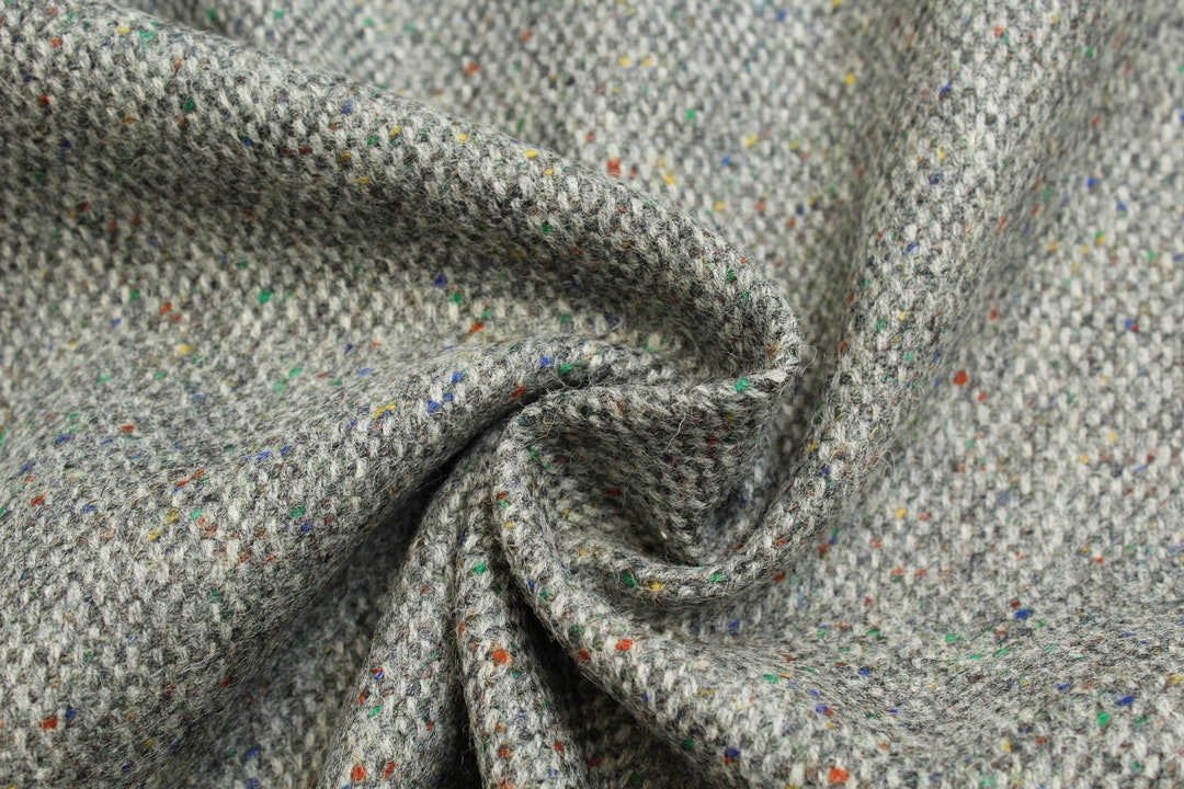 100% Pure New Wool Donegal Tweed in a Hopsack Weave DL89 - Etsy