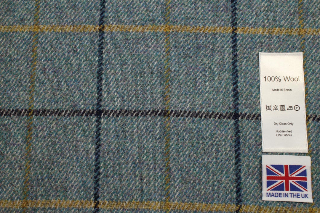 Tweed Windowpane Check Design Fabric 100% Wool | DR20 - Etsy
