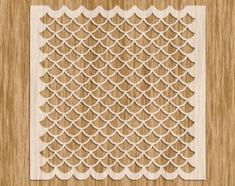 Fish Scale Stencil | Etsy