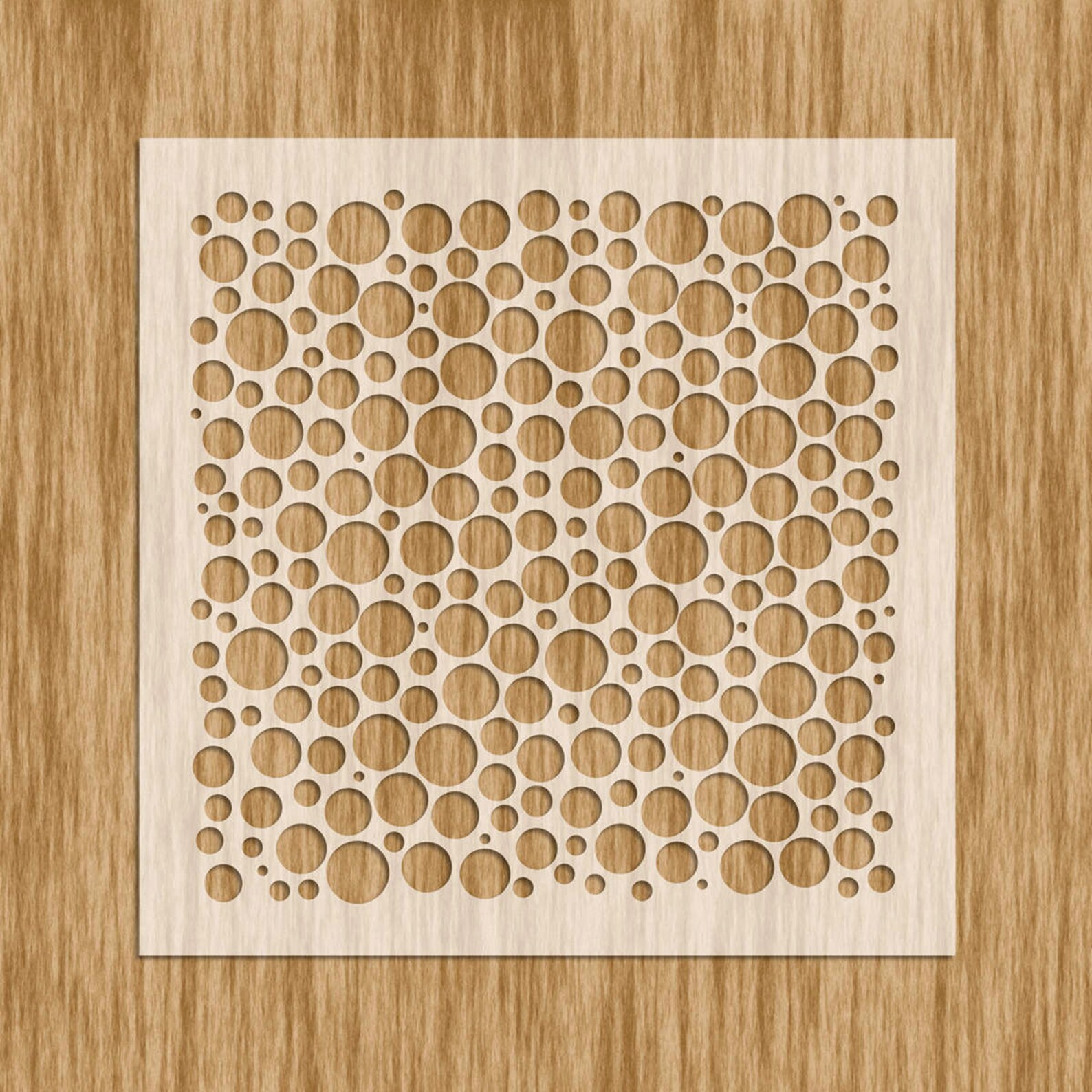 Random Size Bubble / Circle Pattern Stencil 5.5 X | Etsy