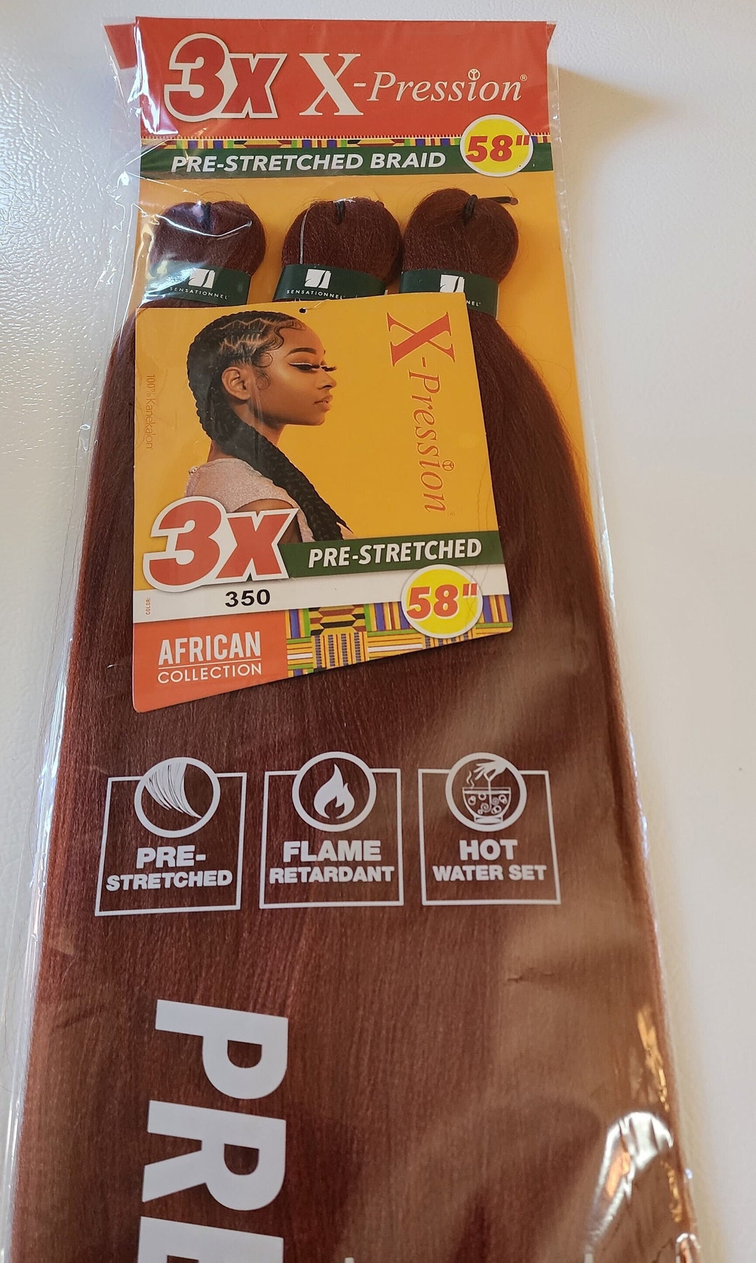 Color 350 Sensationnel X-pression 100% Kanekalon 3X Braiding Hair Pre ...