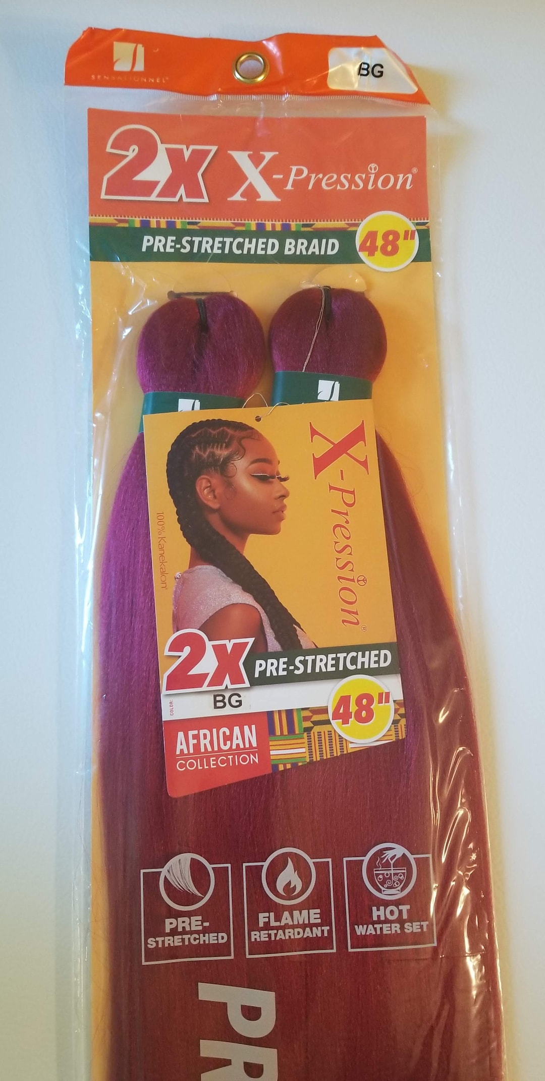 X-pression Xpression Expression 48 Braiding Hair 2X Pre-stretched Color ...