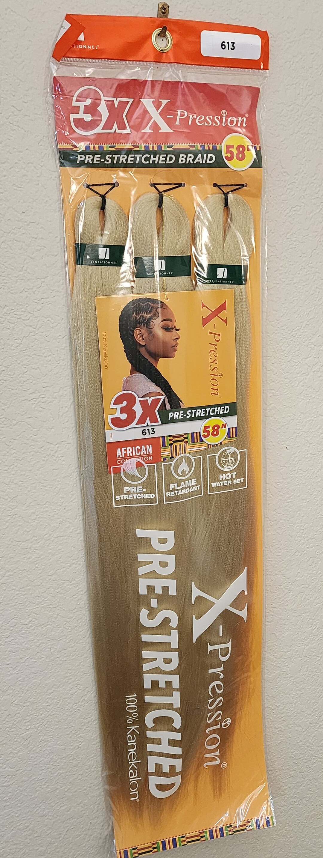 Color 613 Sensationnel X-pression 100% Kanekalon 3X Braiding Hair Pre ...