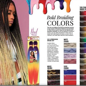 X-pression Xpression Expression 48 Braiding Hair 2X Pre-stretched Color ...