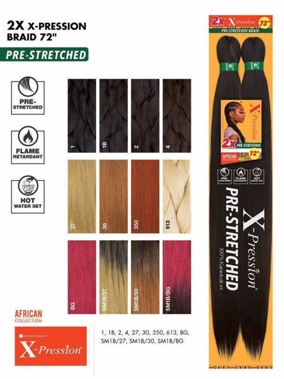 Sensationnel 2X X-pression Xpression Expression 100% Kanekalon - Etsy