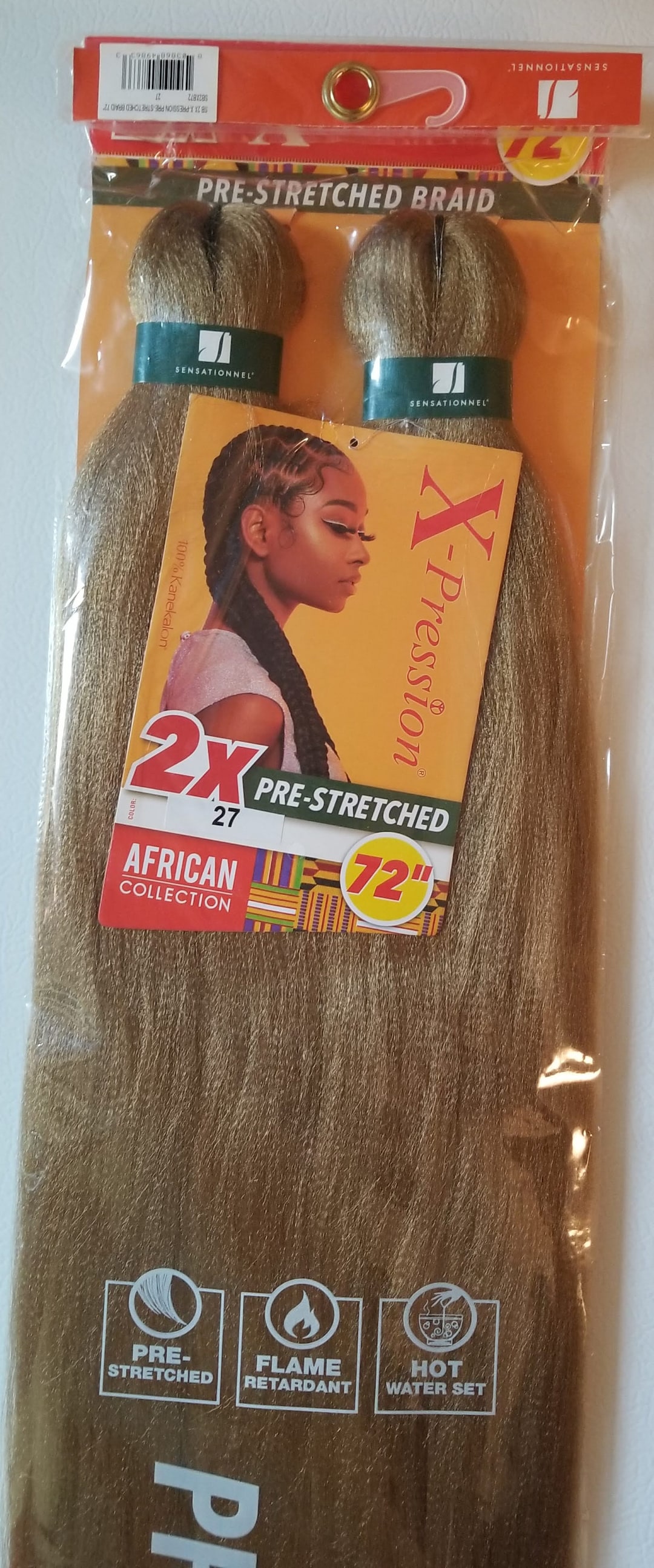 X-pression Xpression Expression Braiding Hair 2X Pre-stretched 100% ...