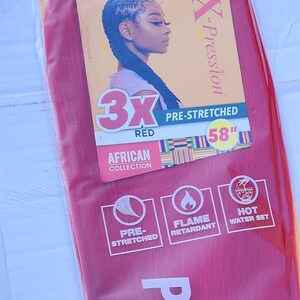 Color Red Sensationnel X-pression Xpression Expression 100% Kanekalon ...