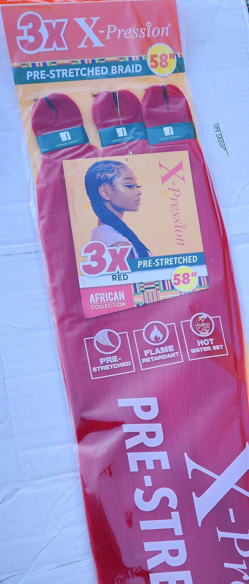 Color Red Sensationnel X-pression Xpression Expression 100% - Etsy