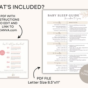 Baby Sleep Guide Printable | Editable One-page Handout Sheet | Sleep ...