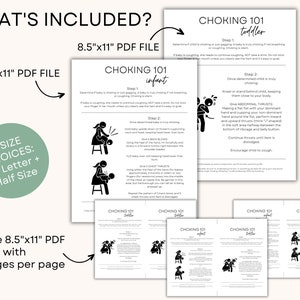 Infant Choking Protocol Printable | First Aid for Choking Heimlich ...