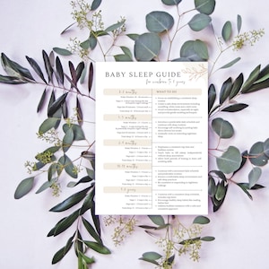 Baby Sleep Guide Printable | Editable One-page Handout Sheet | Sleep ...