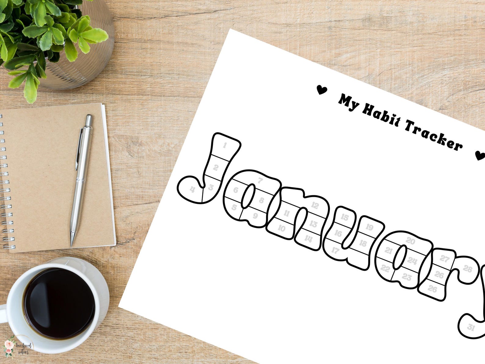 January 2025 Habit Tracker Editable Printable | Daily Workout Reading ...