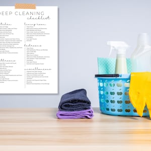 Deep Cleaning Checklist Printable | Minimalist Weekly Cleaning Schedule ...