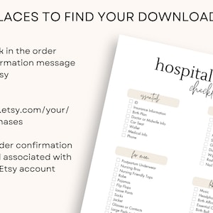 Hospital Bag Checklist Printable | Editable Minimalist Birth Packing ...
