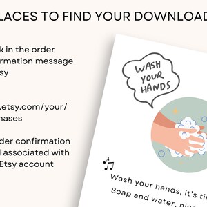 Hand Washing Song Printable for Learning Toddlers | Wash Your Hands ...