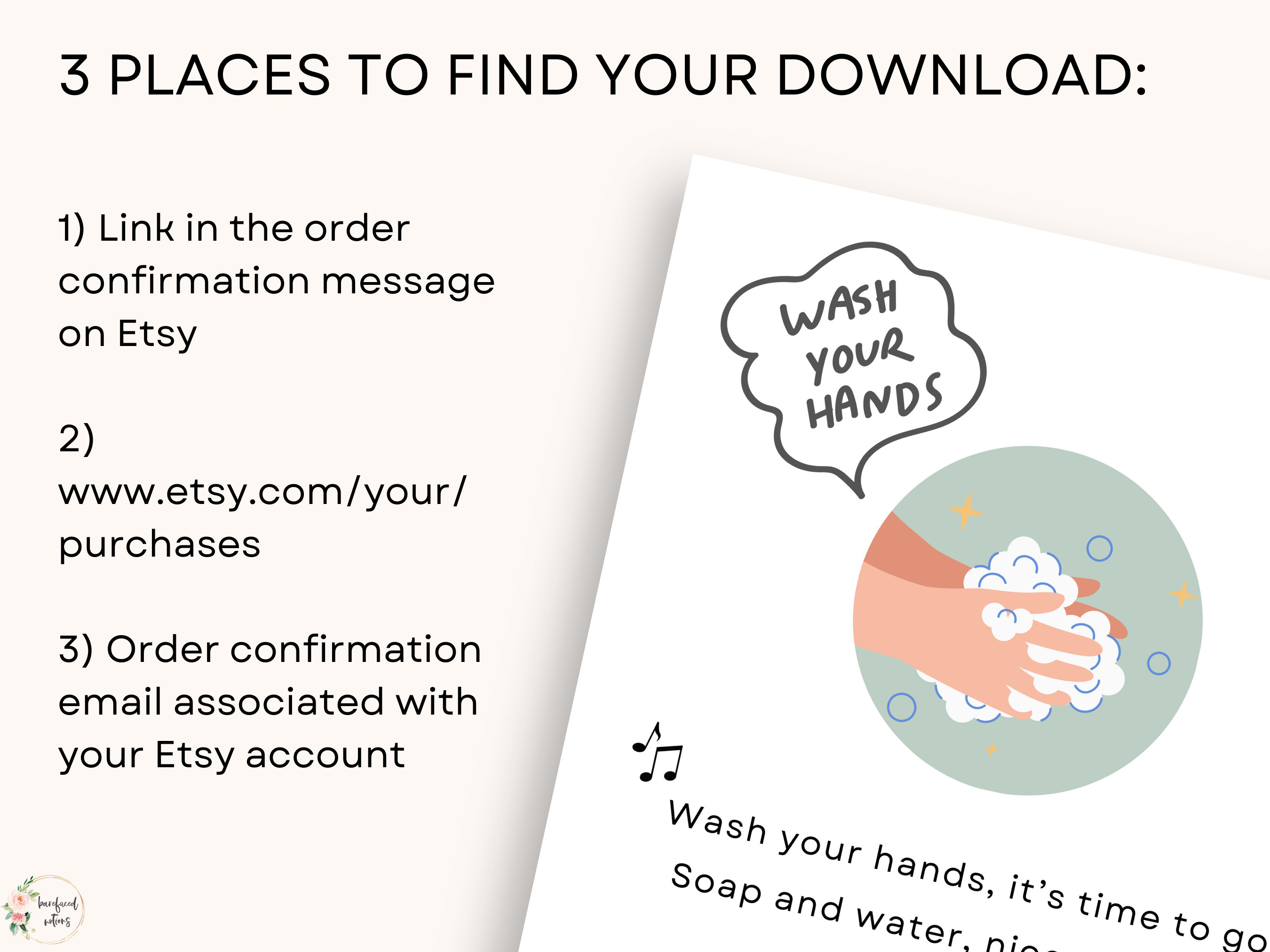 Hand Washing Song Printable for Learning Toddlers | Wash Your Hands ...