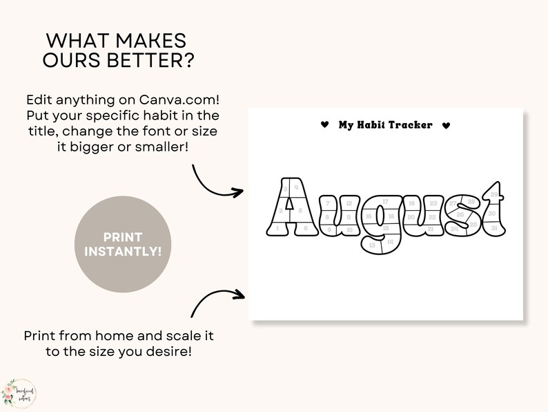 August 2025 Habit Tracker Editable Printable | Daily Workout Reading ...