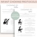 Infant Choking Protocol Printable First Aid for Choking Heimlich ...