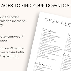 Deep Cleaning Checklist Printable | Minimalist Weekly Cleaning Schedule ...
