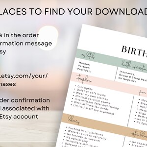 Birth Plan Template | Minimalist Editable Birth Preferences on Canva ...