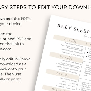 Baby Sleep Guide Printable | Editable One-page Handout Sheet | Sleep ...
