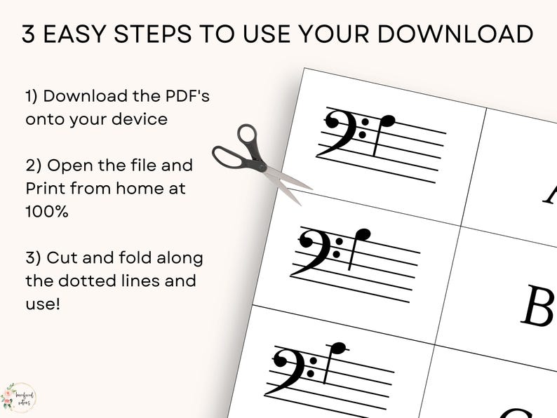 Music Notes Flash Cards Printable | Treble Clef and Bass Clef ...