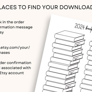 2024 Book Tracker Printable My Reading Tracker Read Log | Stack of ...