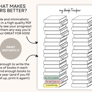 2024 Book Tracker Printable My Reading Tracker Read Log | Stack of ...