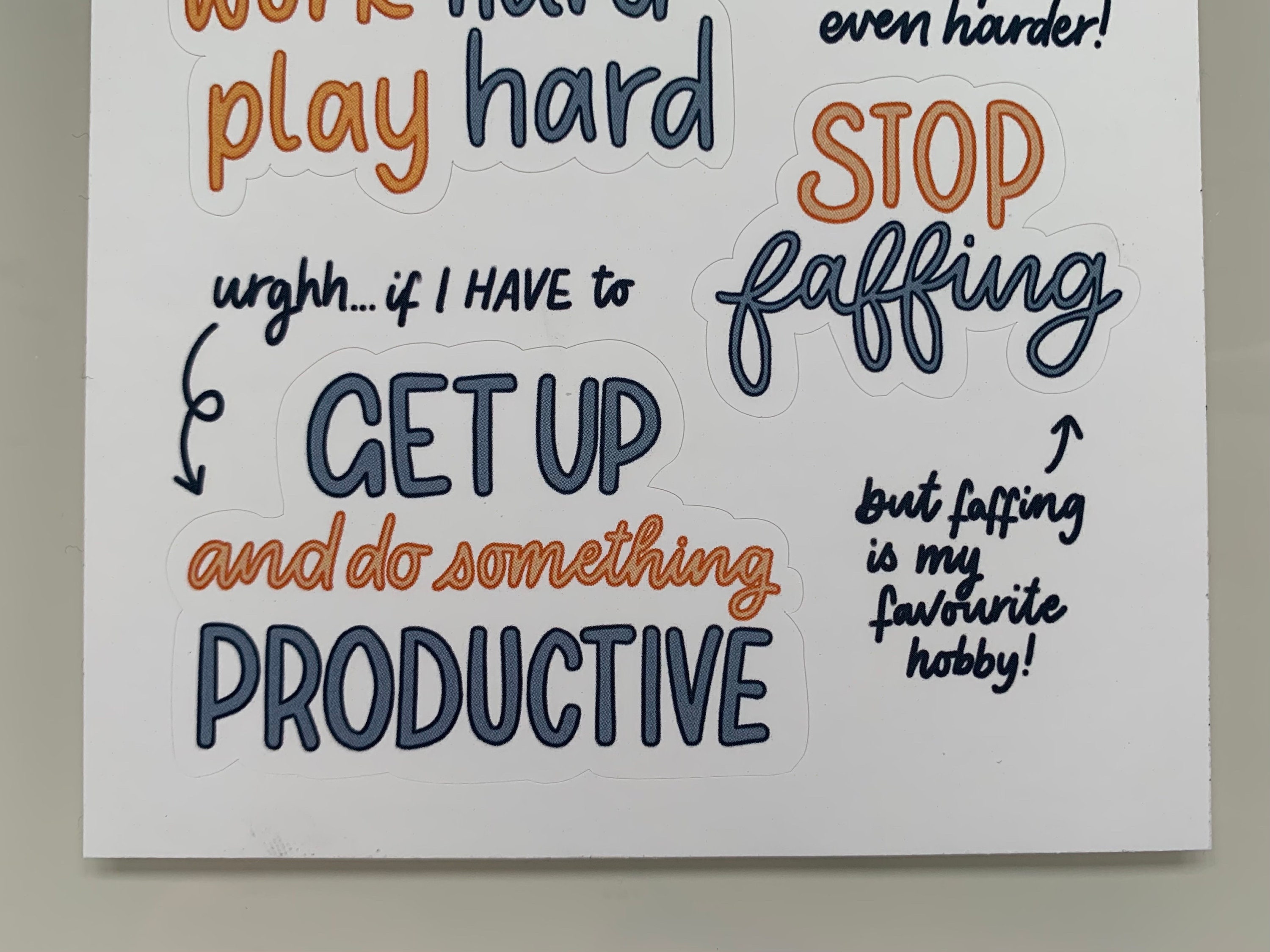 Get It Done STICKER SHEET | A6 Hand Lettered | Set, Cute, Aesthetic ...