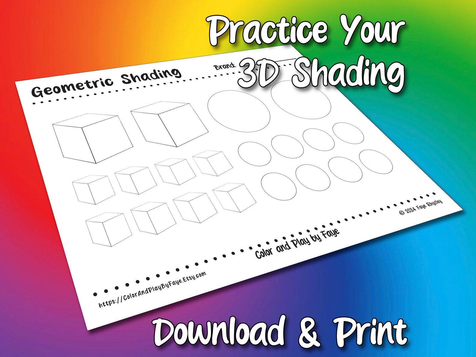 Blank Shading Chart | DIY Printable PDF Color Chart Swatch Page | US ...