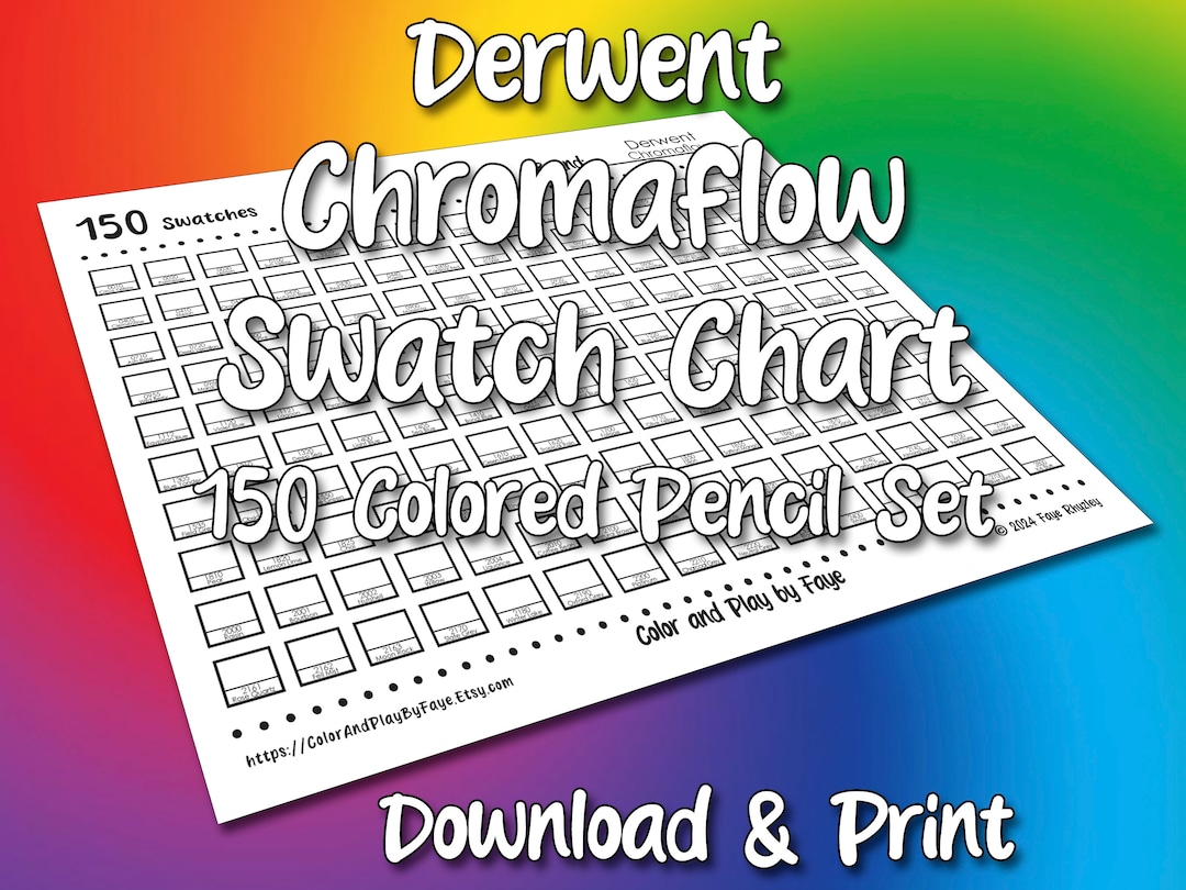 Chromaflow 150 Swatch Chart for Colored Pencil Set | DIY Printable PDF ...
