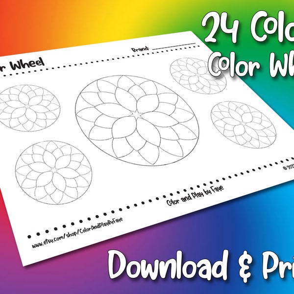 Blank Color Wheel Printable - Etsy