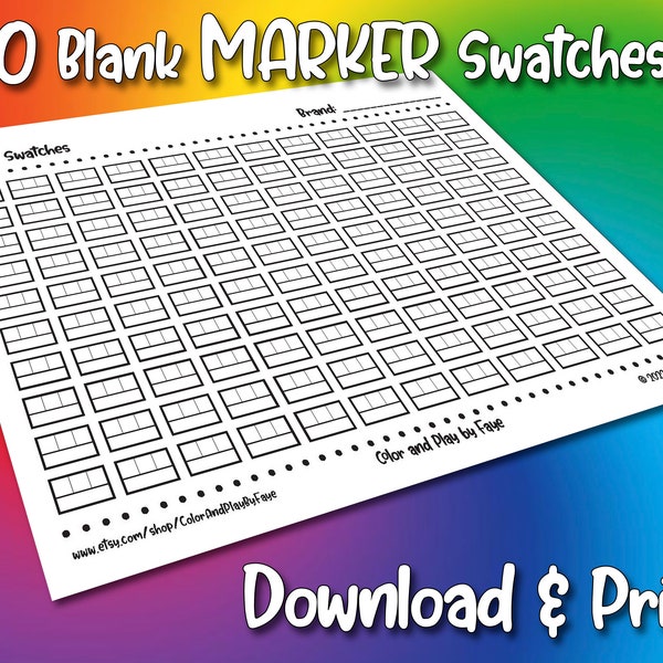 Prismacolor Marker Color Chart - Etsy