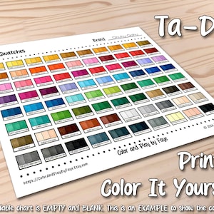 Ohuhu Oahu 80 Swatch Chart for Chisel Tip Alcohol Marker Set | DIY ...