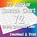 72 Marker Swatch Chart | DIY Printable PDF Color Chart Swatch Page | US ...