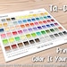 Arrtx 72 Swatch Chart for Colored Pencil Set | DIY Printable PDF Color ...