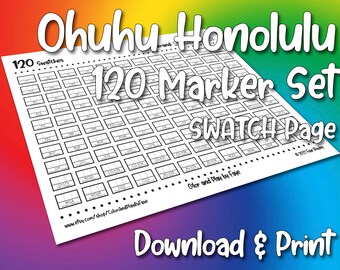 Ohuhu Honolulu Color Chart - Etsy