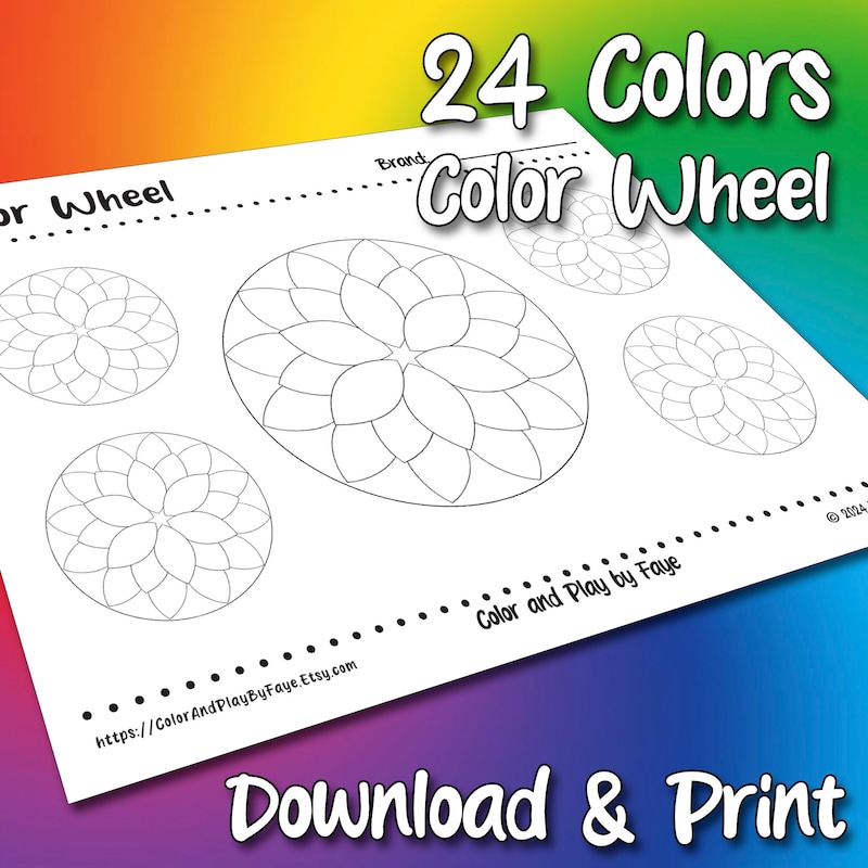 Color Wheel Chart Printable - Etsy