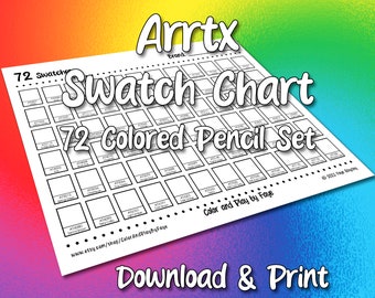 Blank Hue and Shades Chart Printable Page DIY Color Chart Download and ...