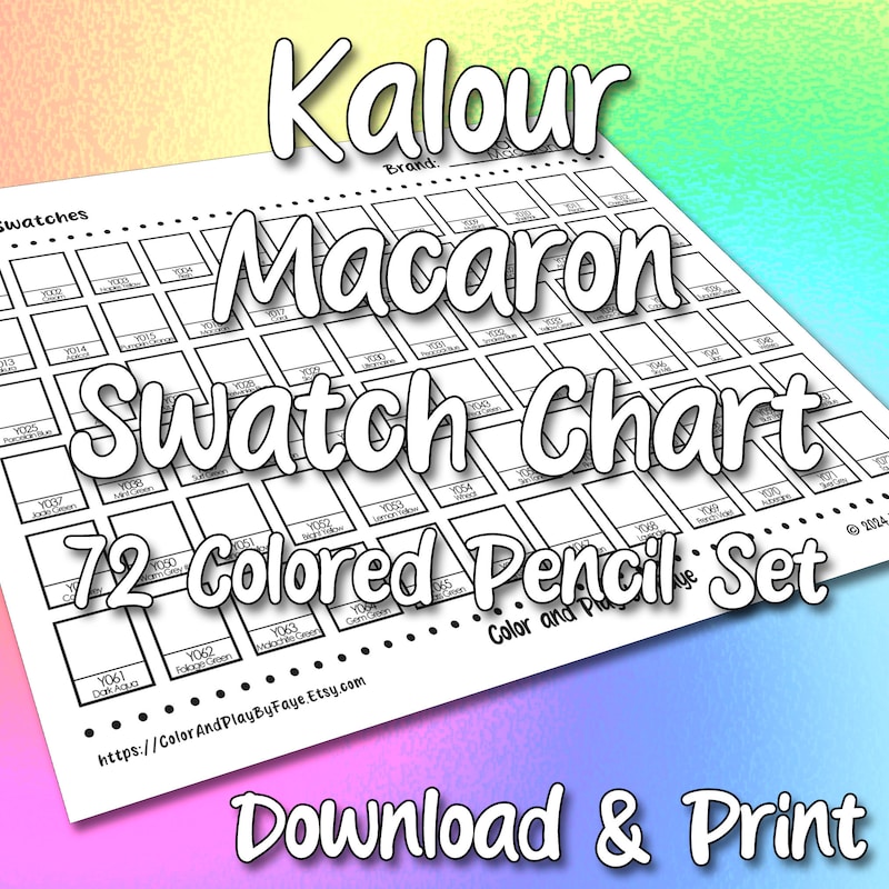 Kalour 72 Chart - Etsy