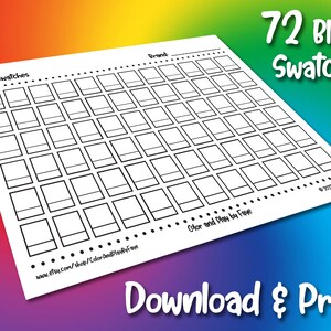 Arteza Expert 72 Swatch Chart Bundle DIY Colored Pencil Charts Color ...