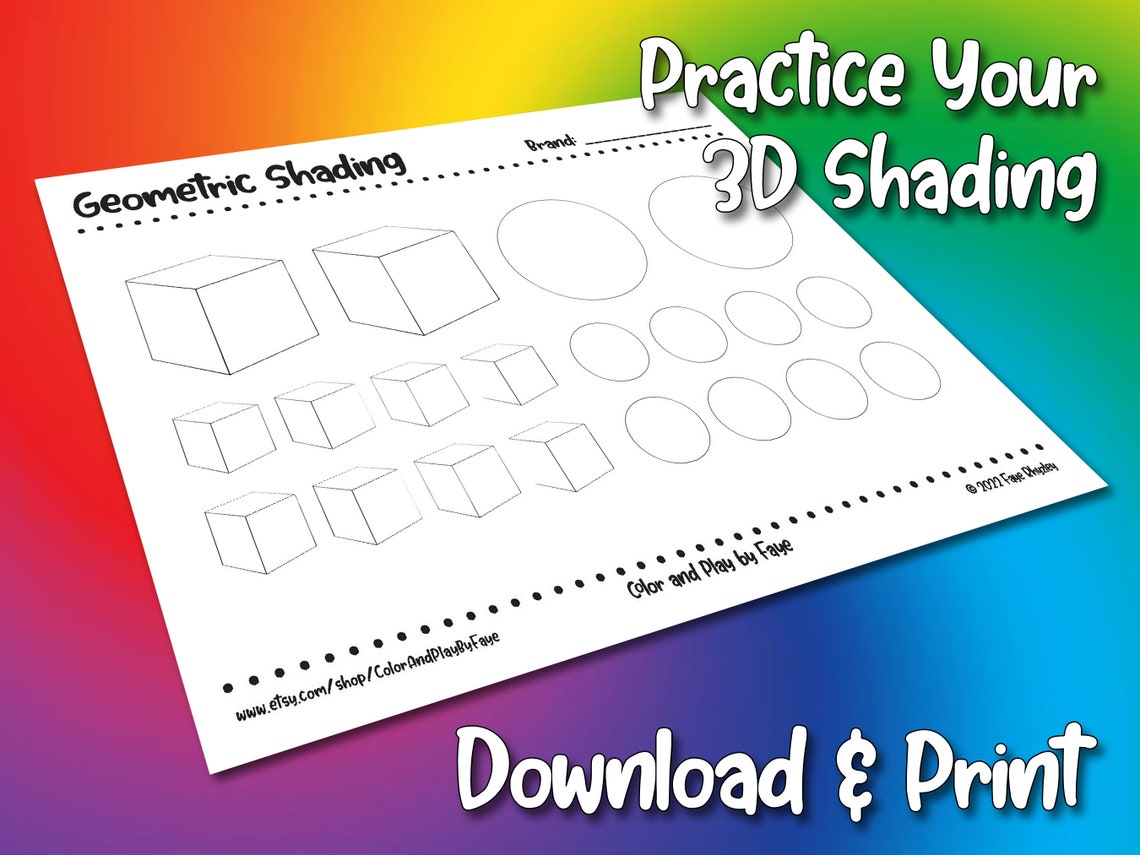 Blank Shading Chart Printable Page DIY Color Chart - Etsy