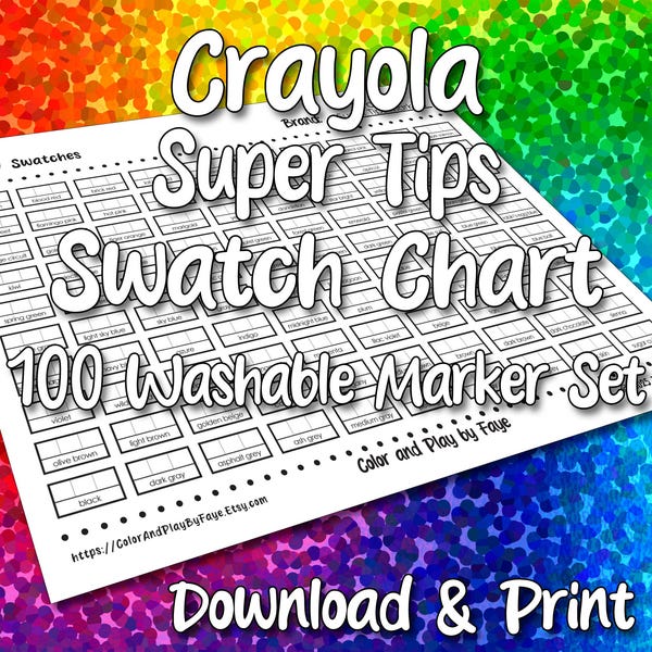 Crayola Markers Chart - Etsy